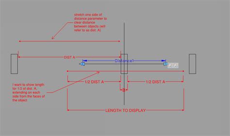 Dynamic Block To Calculate And Display Length Based On Stretch Distance Autodesk Community