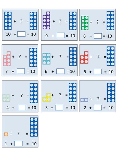 Numicon Addition Sheets