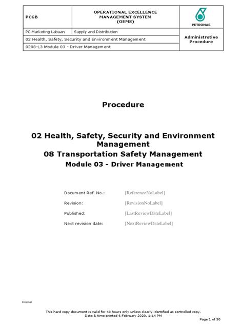 Rtog Module 3 Driver Management Pdf Recruitment Physical