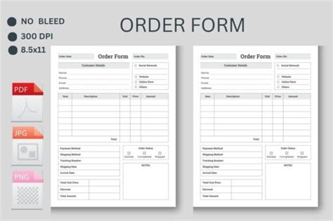 Order Form Logbook Kdp Interior Graphic By Armanmojumdar49 · Creative Fabrica