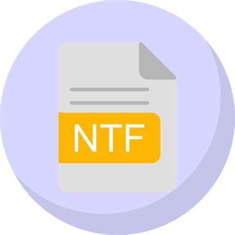 Ntf File Format Flat Bubble Icon 44194035 Vector Art At Vecteezy