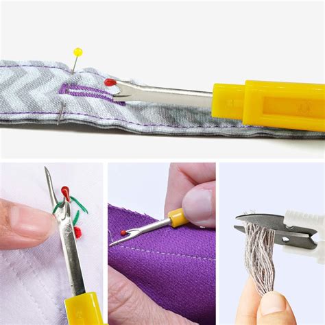 2 Piece Seam Ripper And Thread Remover Kit For Sewing Sharp Stitch Unpicker With Ergonomic