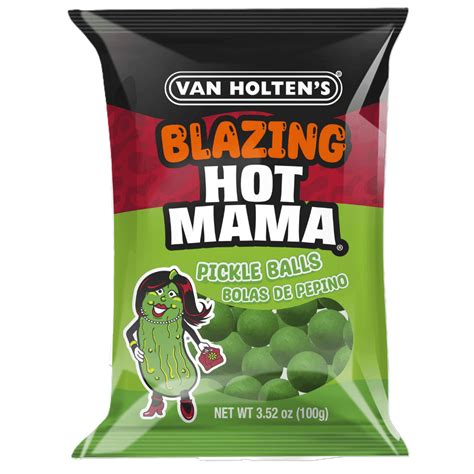 Van Holtens Pickles Blazing Hot Mama Pickle Balls Candy Novelty Pickle Flavored Candy