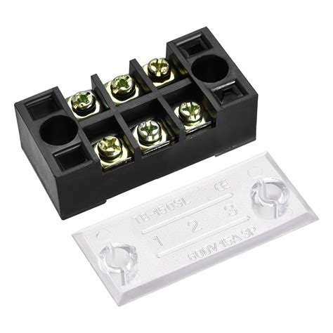 TB 1503 Fixed Barrier Terminal Block 15A 600V 3pin Flux Electronix