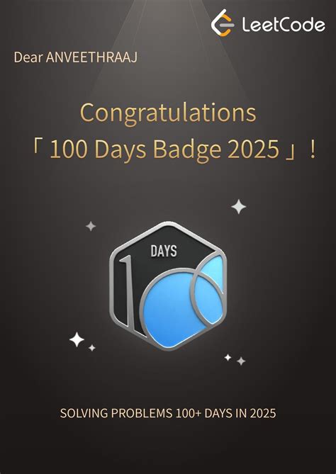 Leetcode 100daysofcode Codingjourney Milestoneunlocked