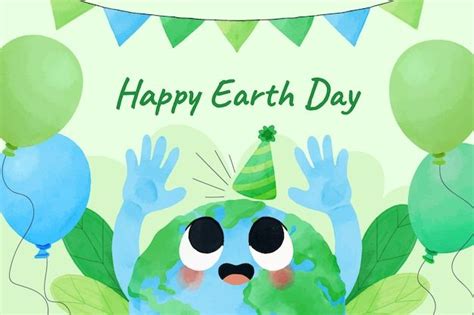 수채화 지구의 날 배경 무료 벡터 2025 지구의 날 배경 세계 물의 날