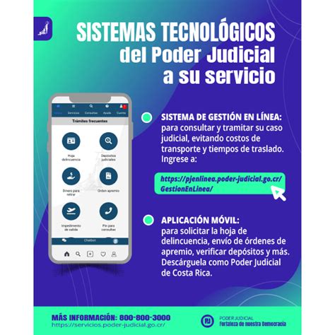 Servicios del Poder Judicial Sistemas tecnológicos del Poder Judicial