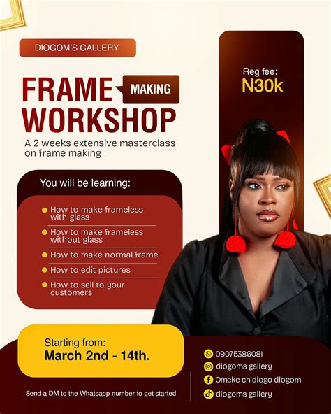 Frame Class Flyer Design In 2025 Social Media Branding Design Flyer