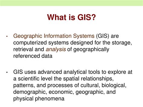 PPT Geographic Information Systems Science GIS PowerPoint Presentation ID