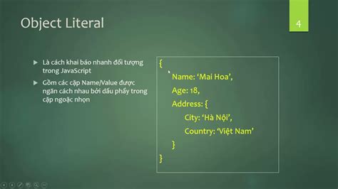 Bài 14 Javascript Các đối Tượng Objects Và Mẫu Khai Báo Objects
