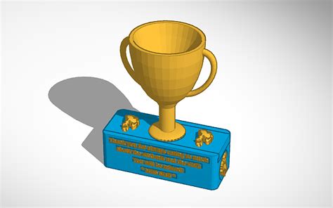 3d Design Trophy Tinkercad