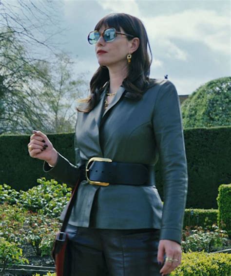 The Gentlemen Susie Glass Kaya Scodelario Black Leather Blazer