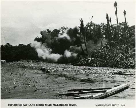 Japanese Land Mines Exploding Guadalcanal The Digital Collections Of