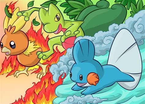 Treecko Torchic Mudkip Evolutions