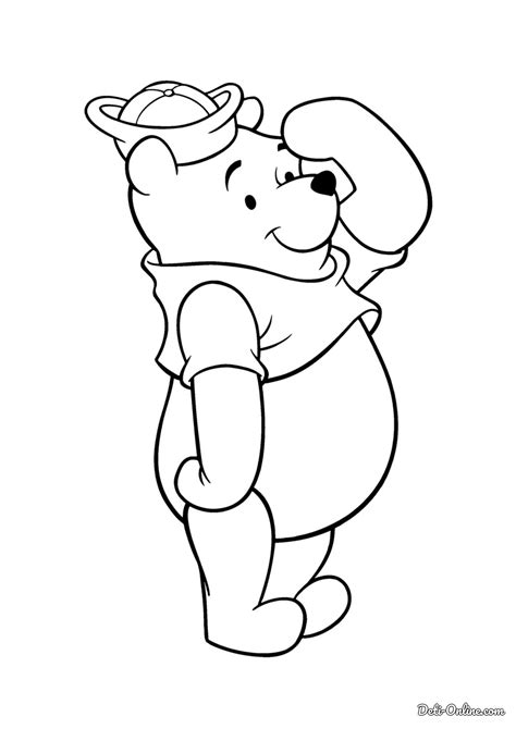 Раскраска Винни Пух Дисней распечатать или скачать