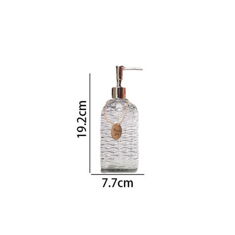 Badu Bg Европейска стъклена бутилка за сапун Ръчно релефен декоративен настолен дезинфектант за