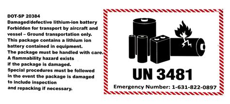 Lithium Ion Batteries Label