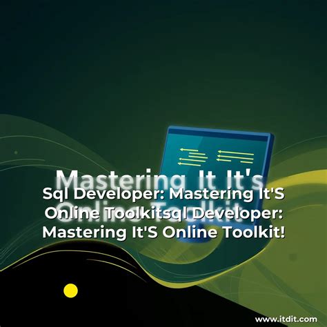 Sql Developer Mastering Its Online Toolkitsql Developer Mastering It
