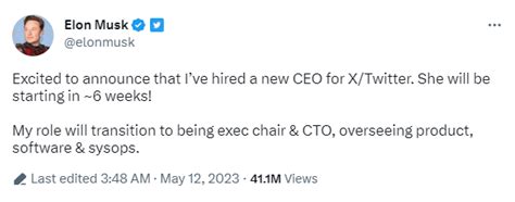 Elon Musk Announced Hes Stepping Down As Twitter Ceo And A New Ceo