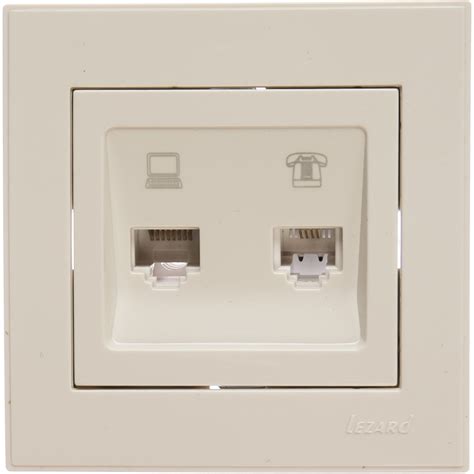 Розетка LEZARD RAIN компьютер+телефон белый 703-0202-143 - выгодная ...
