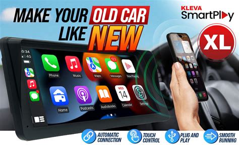 Kleva Smartplay Xl 10 Hd Universal Touchscreen Apple Carplay Android Auto Wireless