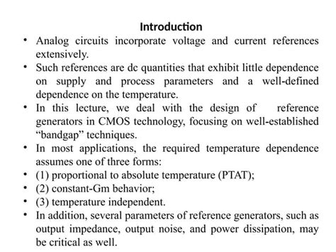 Bandgapreferences Va Pptx Used In Analog Ppt
