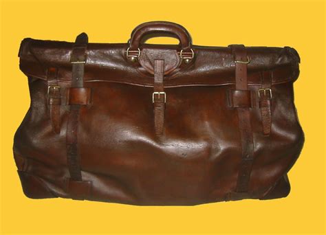 Antique Leather Luggage Old Leather Doctors Bags Collectible Gladstone
