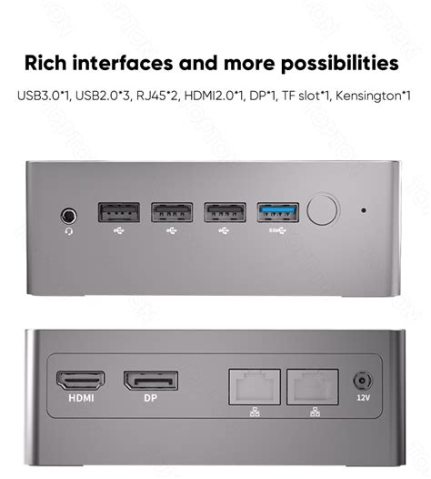 12th Gen Mini Pc Alder Lake Intel N100 Quad Core Ddr5 8g 4800hz Windows 11 Dual Rj45 Lan