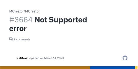 not supported error · issue 3664 · mcreator mcreator · github