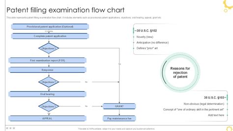 Patent Filling Examination Flow Chart Intellectual Property IP Strategy Ppt Example PPT Presentation