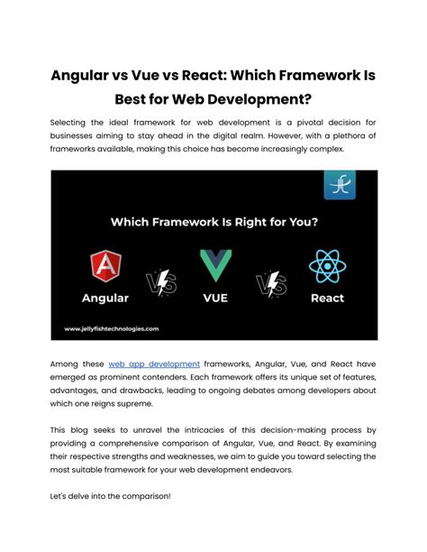 Ppt Angular Vs Vue Vs React Which Framework Is Best For Web Development Powerpoint
