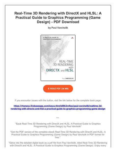 Epub Real Time 3d Rendering With Directx And Hlsl A Practical Guide To