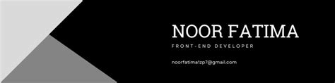 Noor Fatima Software Engineer Frontend Developer Html Css Bootstrap Javascript