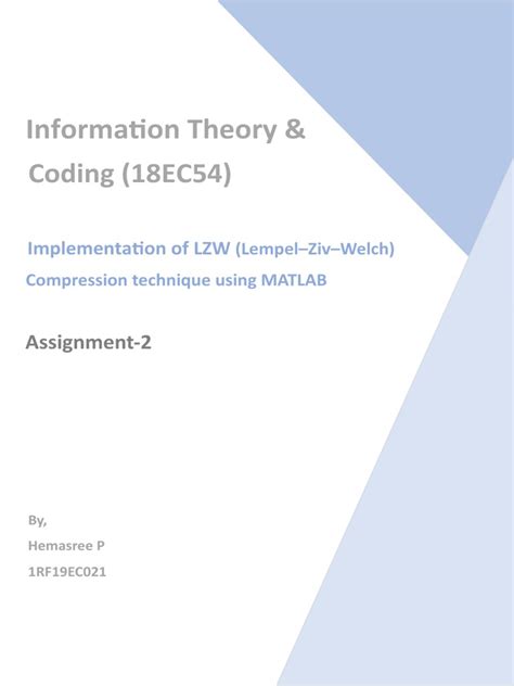 information theory and coding 18ec54 pdf data compression code