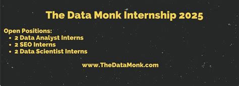 Thedatamonk Internship2025 Dataanalyst Datascientist Backend