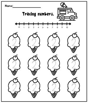Writing Numbers Tracing Numbers Formation Trace And Free Hand