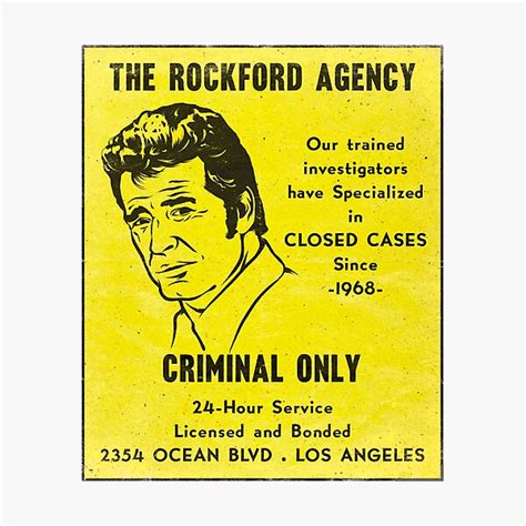 Rockford Files Rockfords Yellow Pages Ad Yellow Version Photographic Print For Sale By