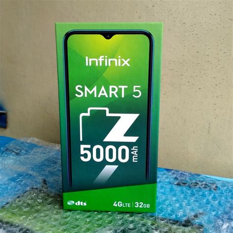 Jual Infinix Smart 5 2 32 Smart 5 2021 13MP Garansi Resmi Midnight Black Baru Segel Shopee