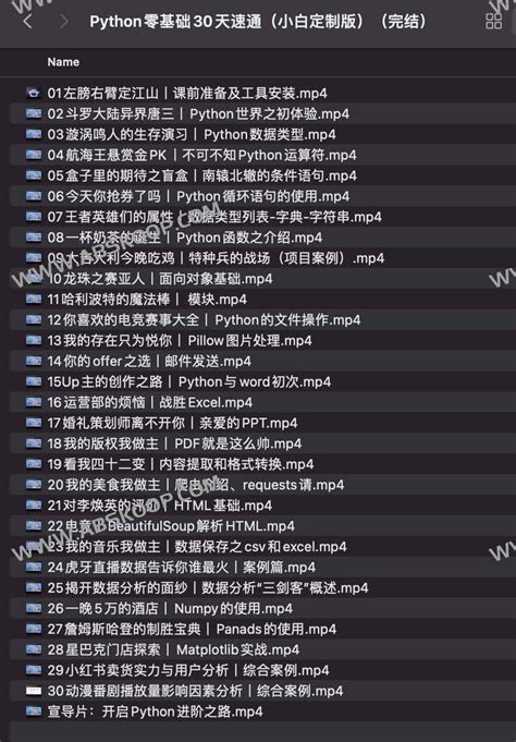 Python零基础30天速通 小白定制版（完结） A姐分享