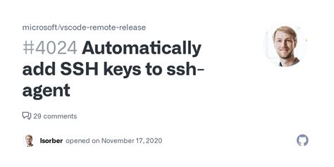 Automatically Add SSH Keys To Ssh Agent Issue Microsoft Vscode Remote Release GitHub