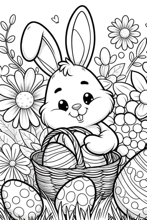 Easter Bunny Coloring Pages Knutsel Idee Pasen Kleurplaten