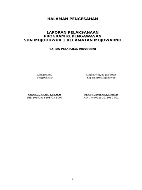 Pelaksanaan Program Pengawasan Pdf
