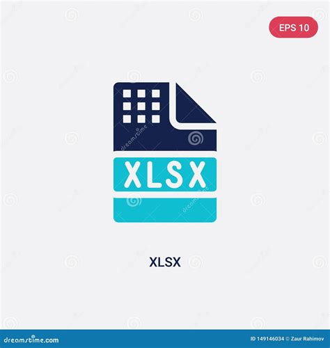 Two Color Xlsx Vector Icon From Big Data Concept Isolated Blue Xlsx Vector Sign Symbol Can Be