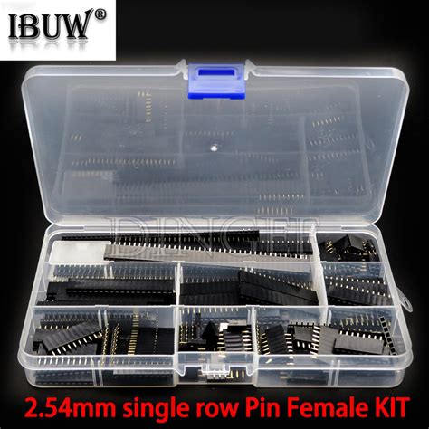 120pcs 2 54mm Single Row Pin Socket Female Header Connector 4pin 6pin
