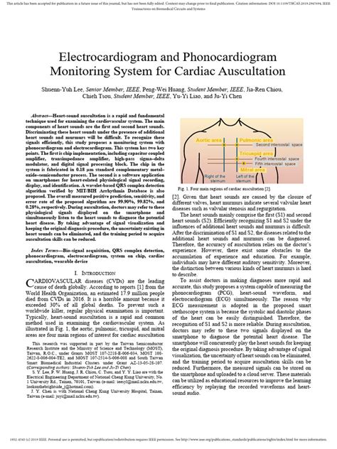 Electrocardiogram And Phonocardiogram Mo Pdf Heart Microphone
