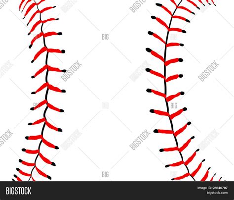 Baseball Seams Close Vector And Photo Free Trial Bigstock