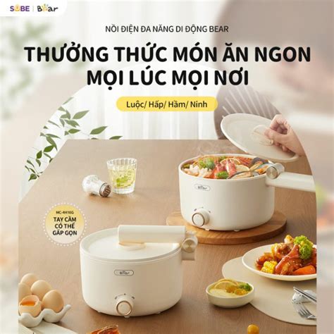 Nồi điện đa năng Bear MC 4H16G Trợ thủ của người độc thân