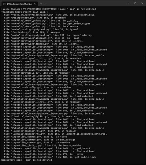 Change Model Error Issue W Okada Voice Changer GitHub