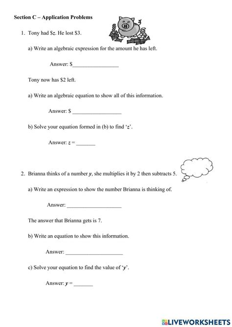 forming and solving equations worksheets pdf mastering algebra skills