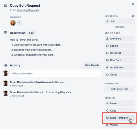 Bring Consistency To Your Workflow With Trello Card Templates Work Life By Atlassian